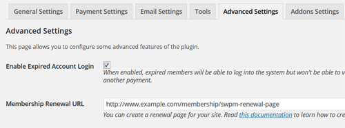 Creating Membership Renewal Button